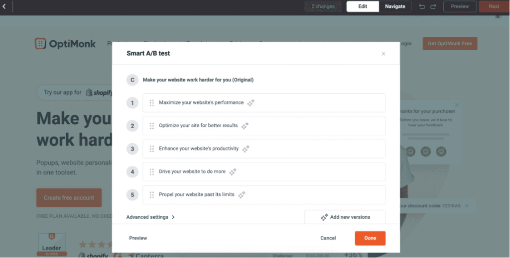 Ai Ab Testing How To Optimize Your Website Effectively And Make Data Driven Decisions Optimonk